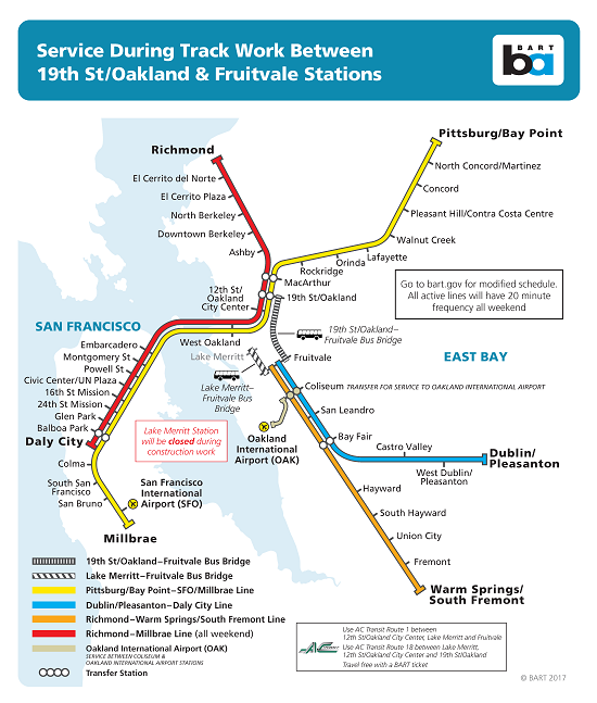 Rebuilding Work To Impact Warm Springs Dublin Oakland Airport Lines